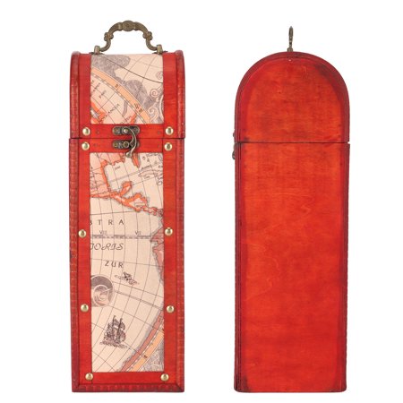 Antique Map Crate, Wooden Antique Map Wine Box Vintage For Friends For ...