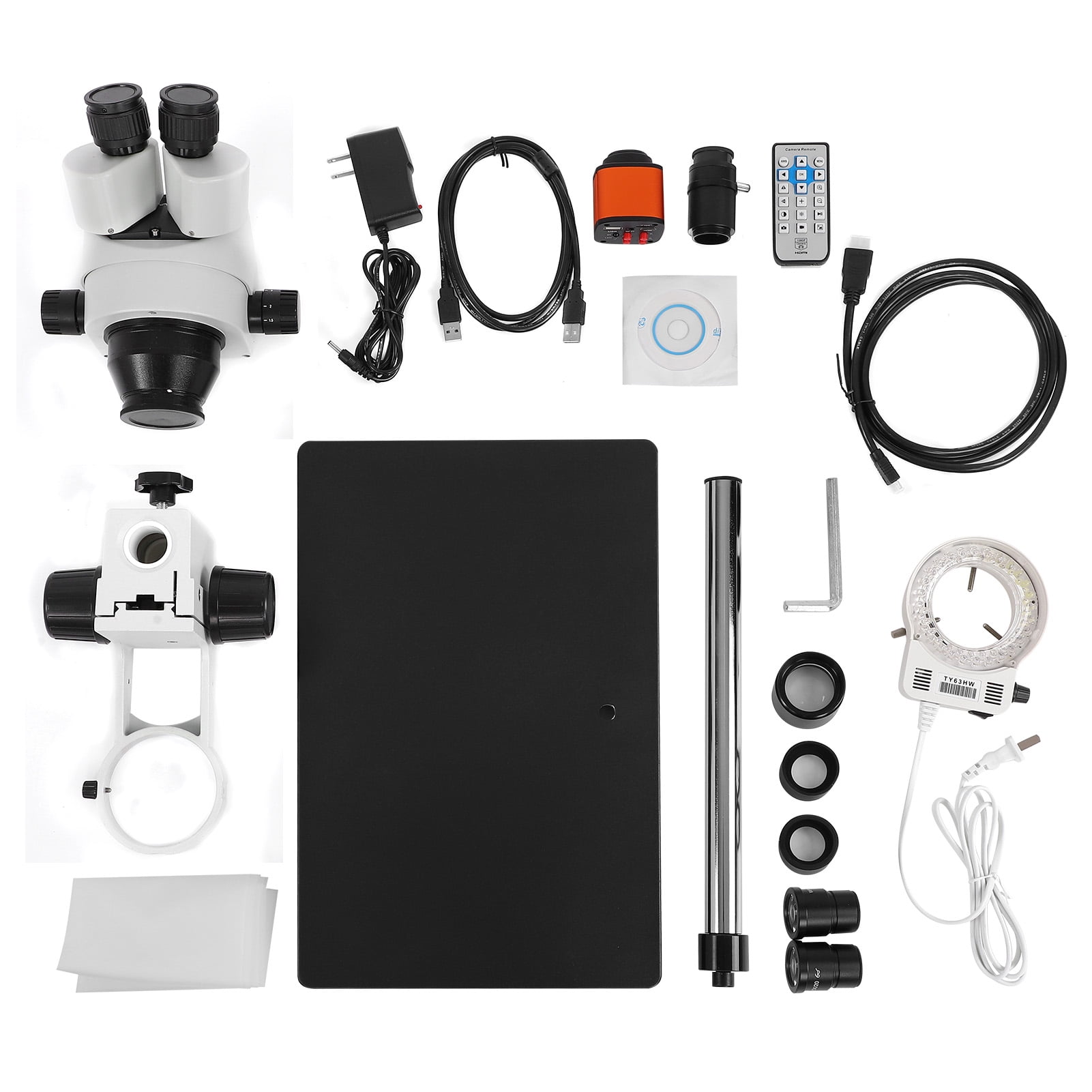 7X‑45X Stereoscopic Microscope Kit with 24MP USB Digital Microscope ...