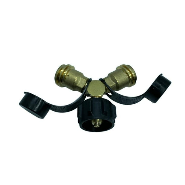 Adapter 2 Way Propane Tank Splitter for Gas Heaters for BBQ Stoves ...