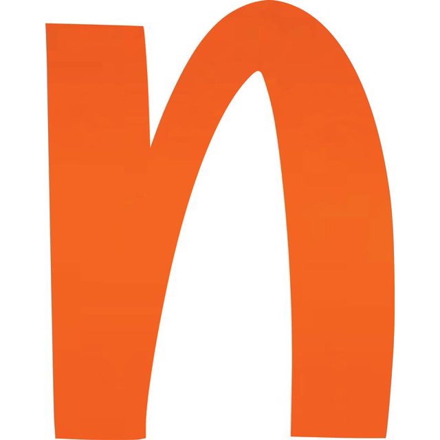 Acrylic Letter N Icebold, 6'' Tall Fluorescent Orange Acrylic Alphabet Letters, Reception ...