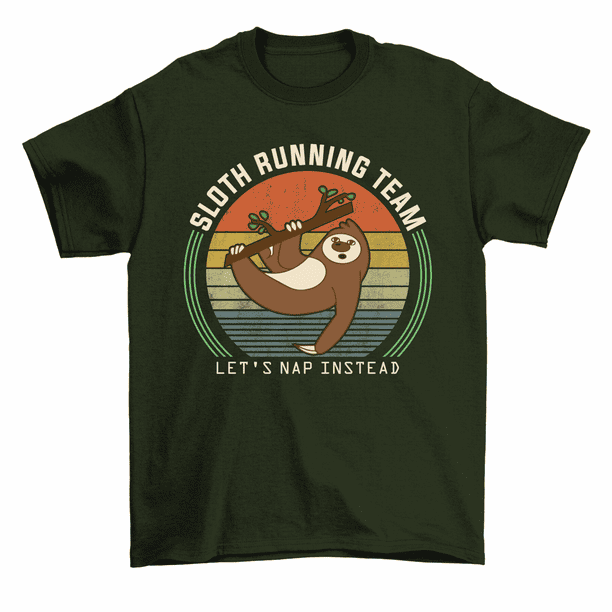 Sloth Running Team Lets Nap Instead Funny Cute Sloth T Shirt Men Women