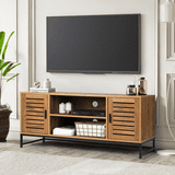 RichYa Enclosed Flat Screen TV Stand with Shelves, Entertainment Center ...