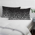 Black Ombre Leopard King Size Pillow Cover, Pillowcase Protectors with ...