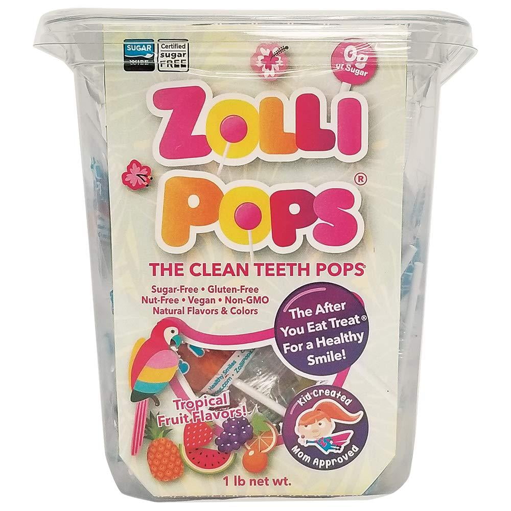 Zollipops Clean Teeth Lollipops, Tropical Flavors, 16 Ounce 1 Pound ...