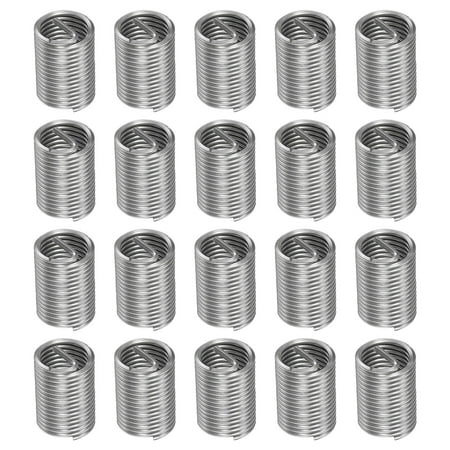 Uxcell M16 x 2 2.5D 40mm 304 Stainless Steel Wire Thread Insert Threaded Sleeve 20 Pack ...