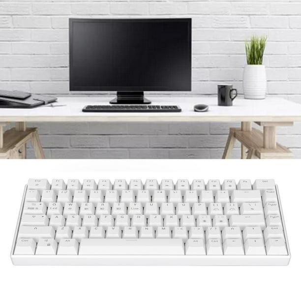 82 Keys Three-Mode Mechanical Keyboard, Rgb Mechanical Keyboard Bt3.0 ...