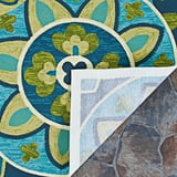 Couristan Covington Rip Tide Ocean-Green Indoor / Outdoor Area Rug, 7 ...