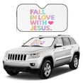 Fall In Love With Jesus Foldable Car Windshield Sun Shade UV Heat ...