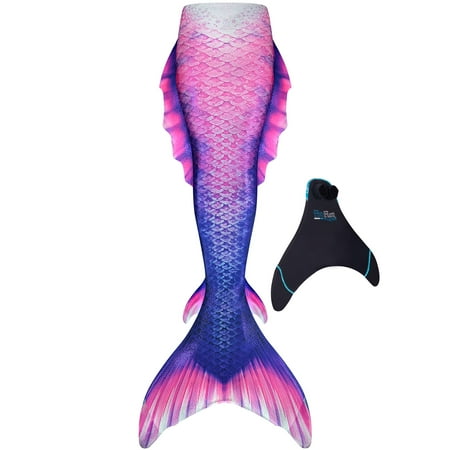 Fin Fun Atlantis Mermaid Tail, Monofin Included, Youth 8, Orchid Dusk ...