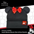 Disney Minnie Mouse Beanie Hat, Faux Fur Cuffed Winter Knit Cap with 3D ...