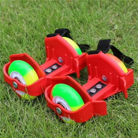 Heel Wheel Skates with Lights Adjustable Roller Heel Skates Heel Wheel ...