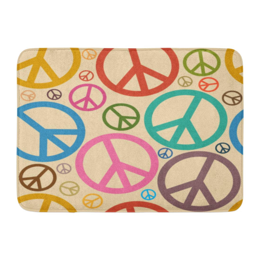 GODPOK Green Wall Blue 70S Retro Peace Symbol Brown Seventies Orange ...