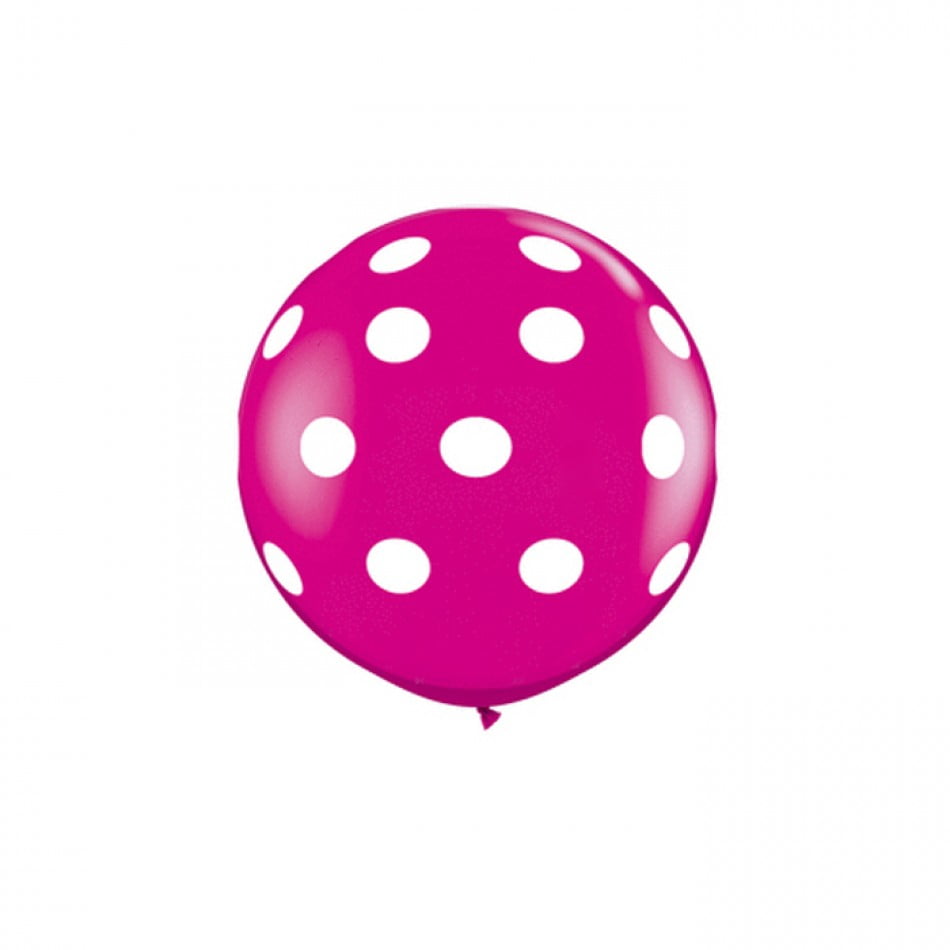 Koyal Wholesale Round Latex Giant Balloon (Pack of 2), 3', Polka Dots ...