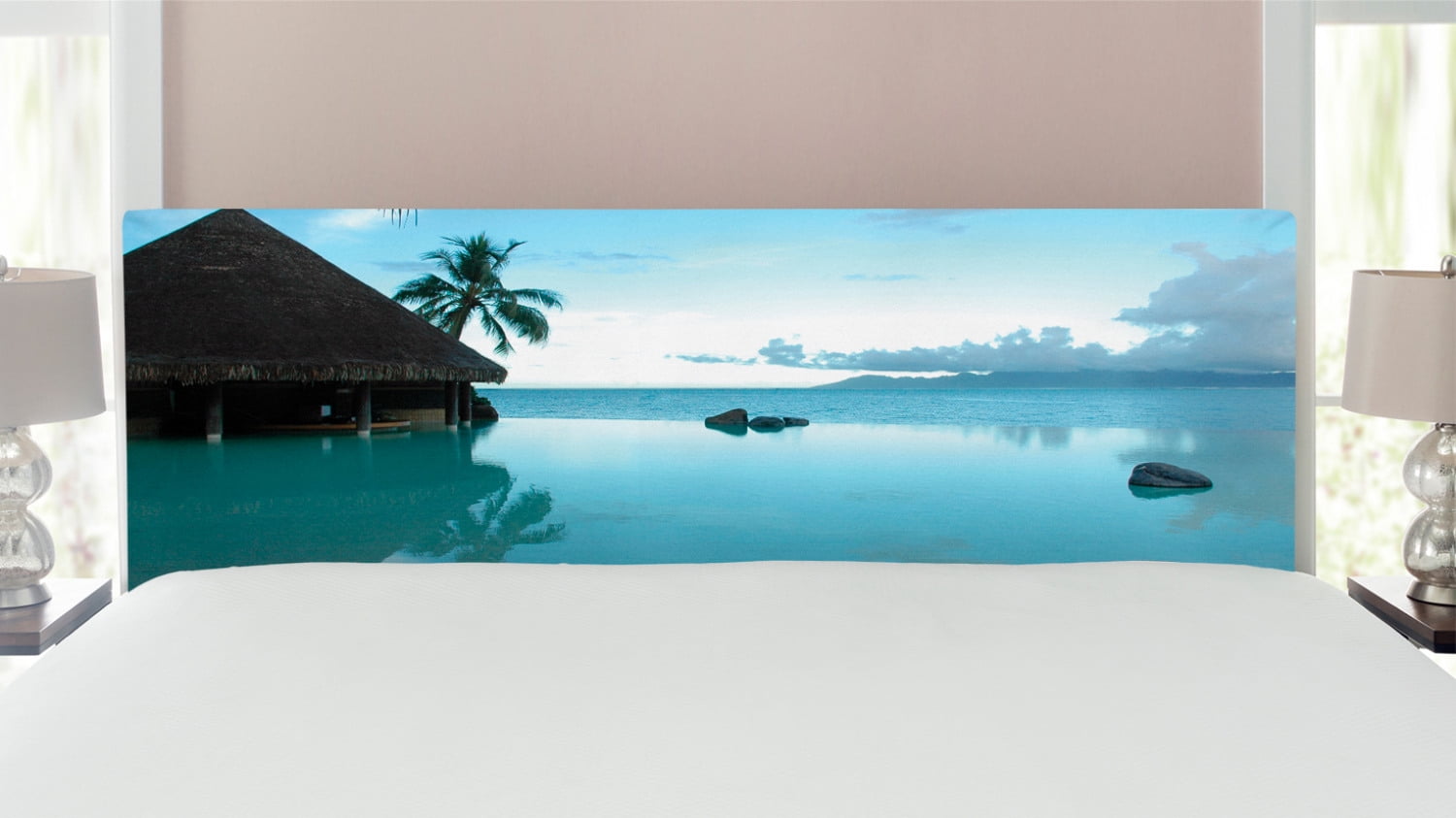 Landscape Headboard, Rock Pool Part of the Sea Serene Nature with Old ...