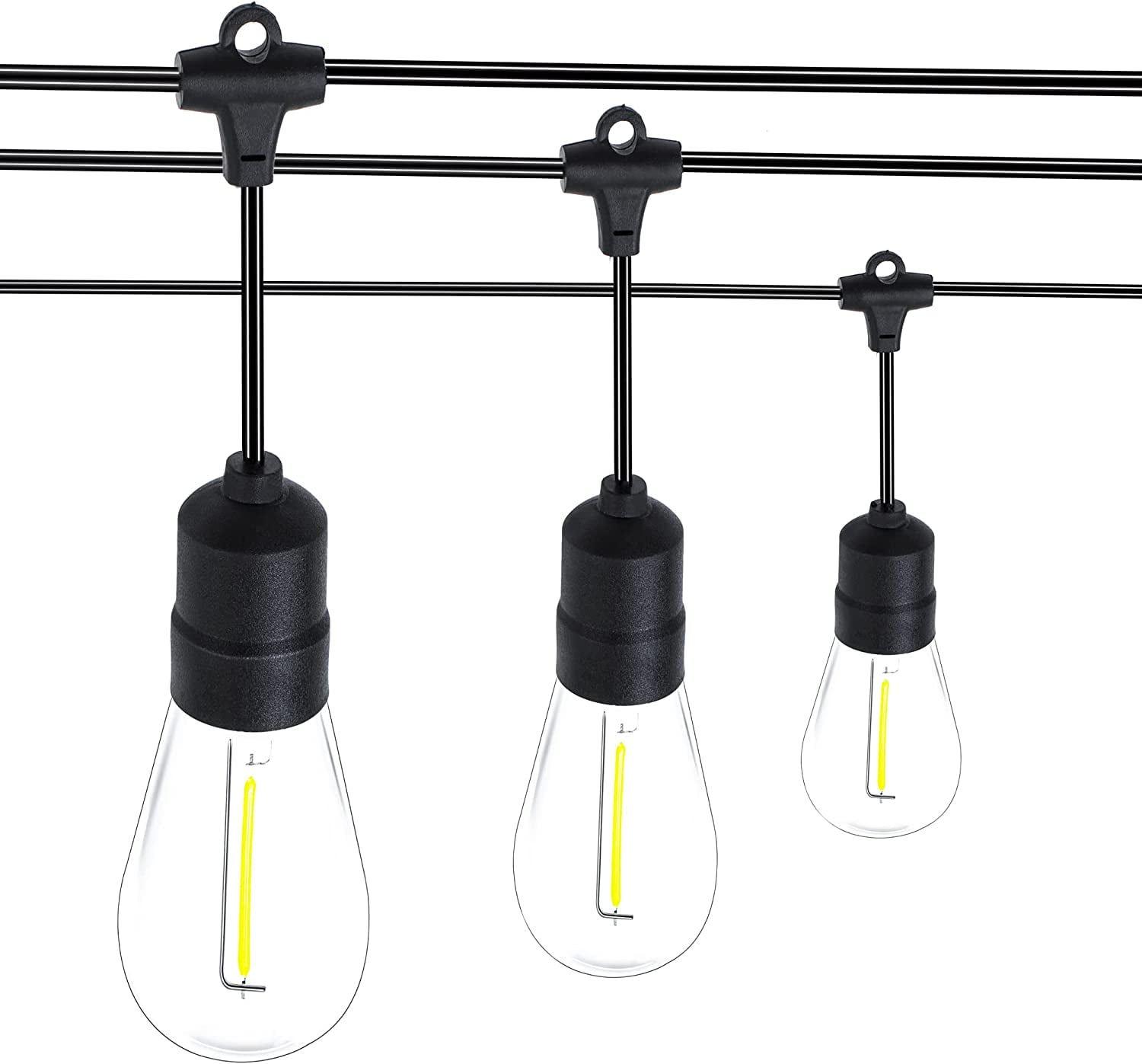 29ft Warm White Waterproof LED Outdoor String Lights for Backyard ...