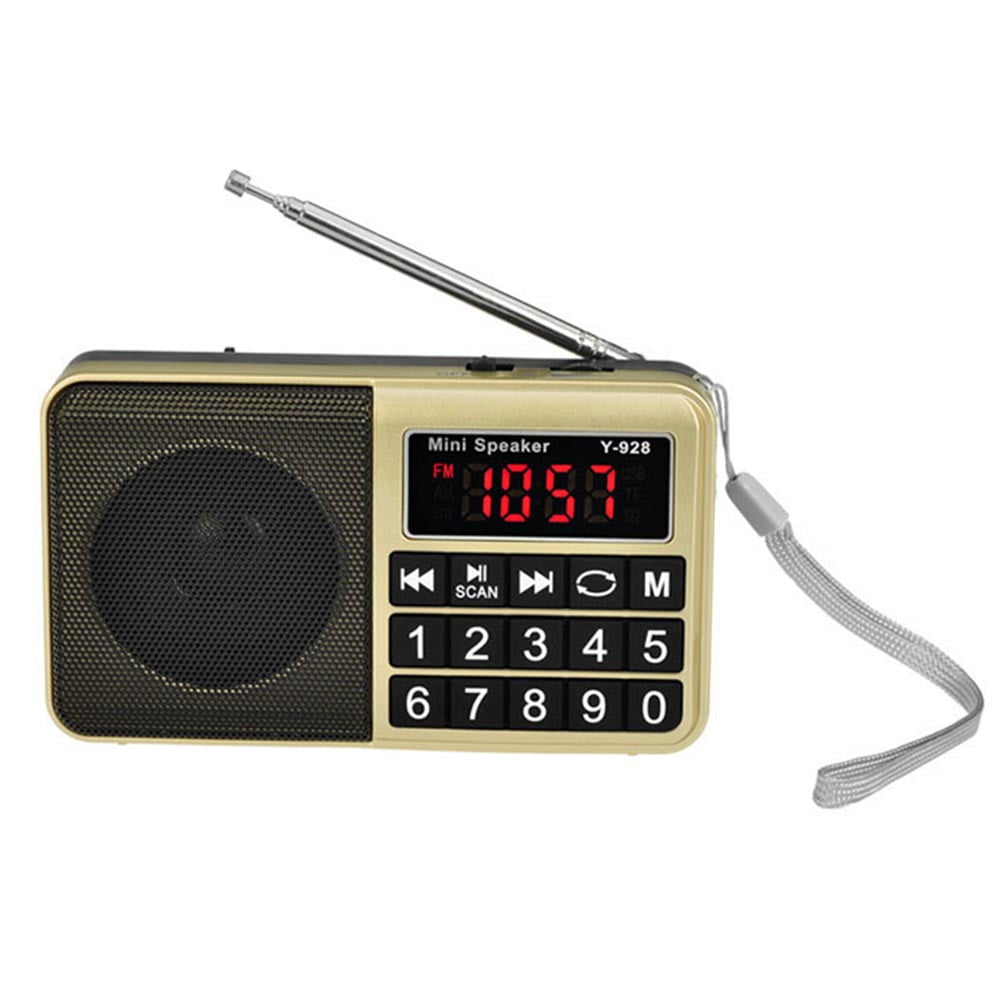Rechargeable Large Display Portable With Speaker Pocket Handheld Radio ...