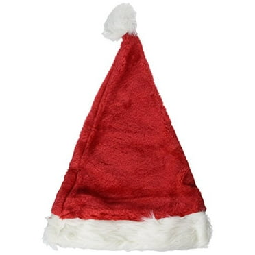 Adult Plush Santa Hat-Red, 1ct - Walmart.com