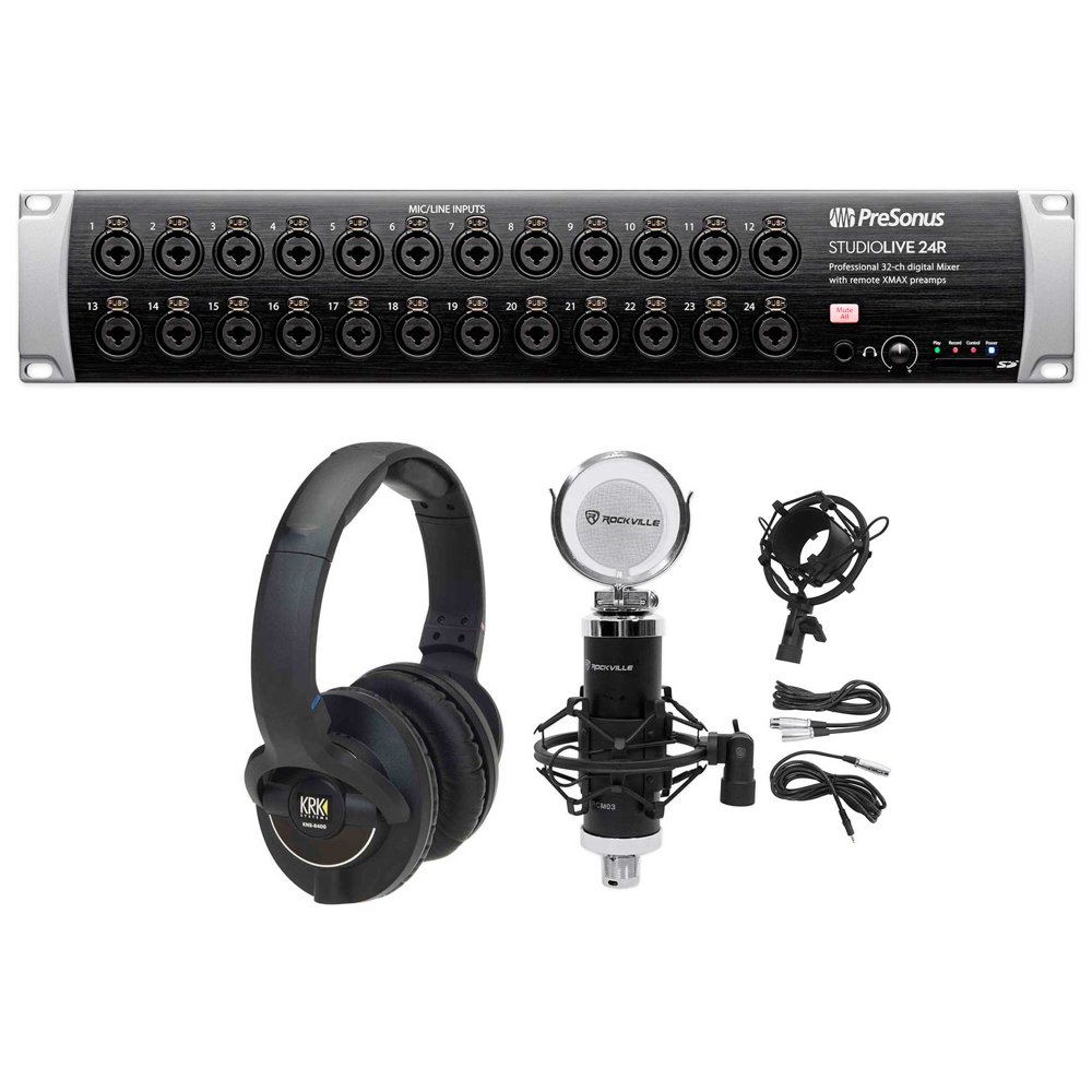 PRESONUS Studiolive 24R Digital Rack Mount Mixer w/24 Preamps+KRK ...