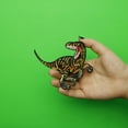 Velociraptor Striped Dinosaur Embroidered Iron on Patch - Walmart.com