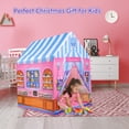 AOKESI Candy Playhouse Tent for Kids, Pink Princess Castle Popup Fort ...