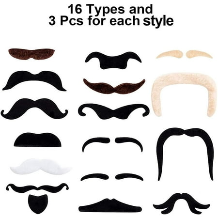 Mustache Self-adhesive,false Beard Gluing Adhesive Beards False Beards ...