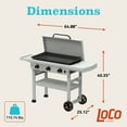 Loco Cookers Outdoor 3-Burner Classic SmartTemp Flat Top Propane Gas ...