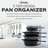 "Cuisinel 5-Tier Pan Organizer Rack, Space-Saving Kitchen Storage for ...