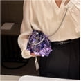 Women Sparkly Sequin Clutch Purse Glitter Metal Tassel Evening Handbag ...