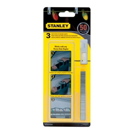 Stanley STHT70990C Holiday Light Hanging Clips & Staples 50 per Pack ...
