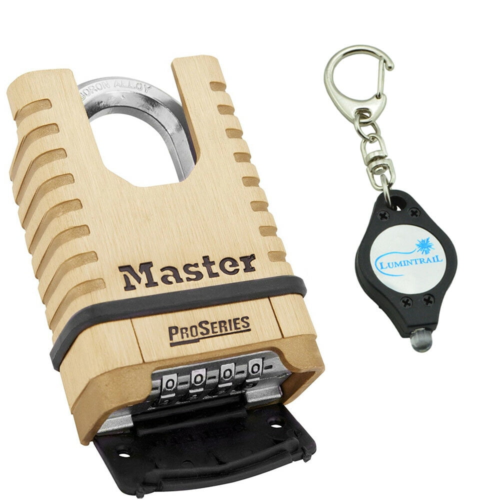 Master Lock 1177D Brass ProSeries Resettable Combination Padlock ...