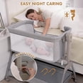 Ezebaby Baby Bassinet Bedside Sleeper, 3-in-1 Rocking Bassinet ...