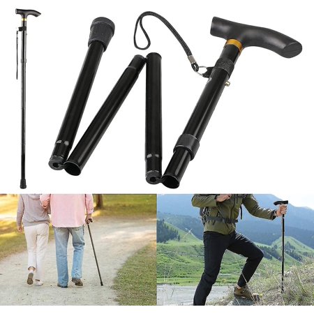 4 Folding Cane And Adjustable Lightweight Aluminum Metal Folding Cane ...