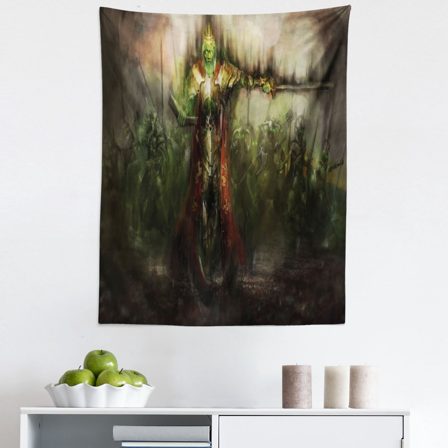 Fantasy Tapestry, Death King Leading Against Demons and Ghosts Revenge ...