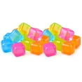 40 Ct Reusable Plastic Ice Cubes Refreezable Color Drink No Melting ...