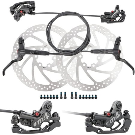 4-Piston MTB Hydraulic Brake Set with 160mm Floating Disc Rotors, Front ...