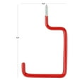 Hyper Tough Screw-in Vinyl Coated Garage Square Screw Hook, Red ...