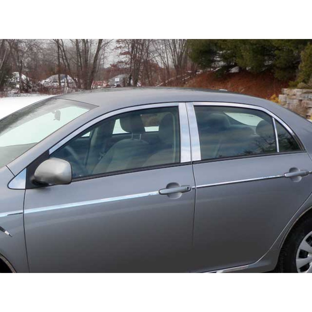 Stainless Steel Window Trim 12Pc Fits 2009-2013 Toyota Corolla WP29112 ...