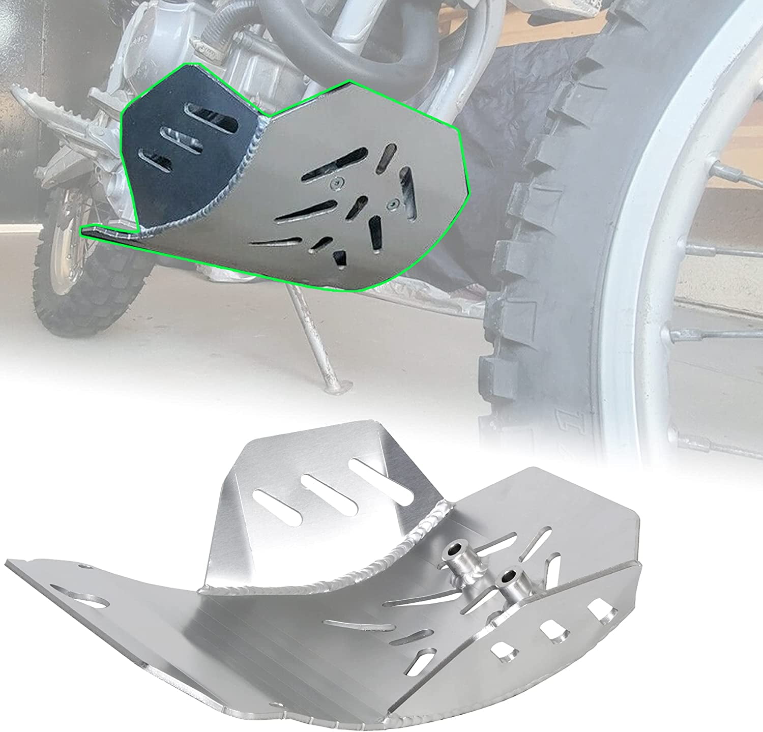 Kojem Skid Plate Dual Sport Aluminum Solid Splash Guard Protective ...