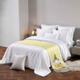 Bee Dwarf Bed Runner King Size White Daisy Flower Happy Yellow ...