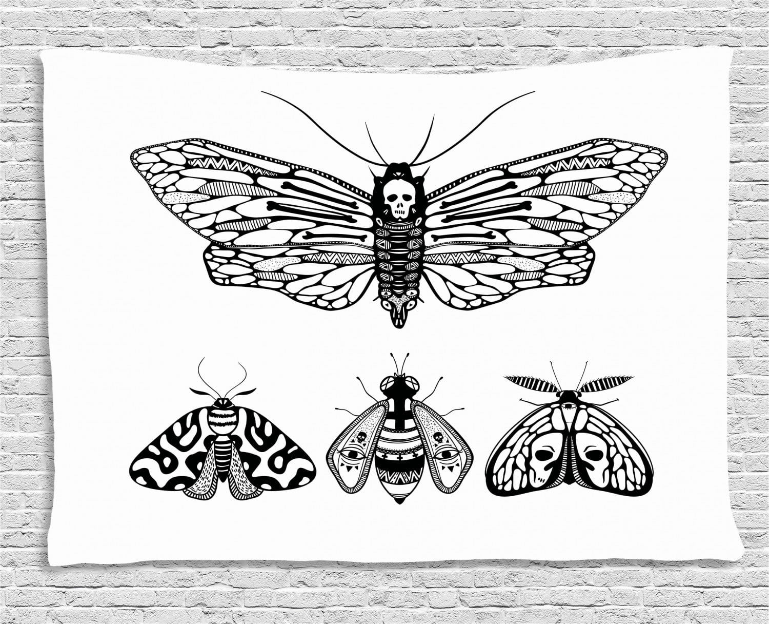 Digital Prints Moth Wall Chart Unique Design Night Butterfly Artwork ...