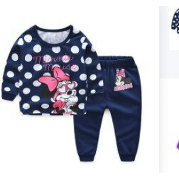 Disney Minnie pyjamas ensembles vêtements de nuit dessin animé imprimé ...