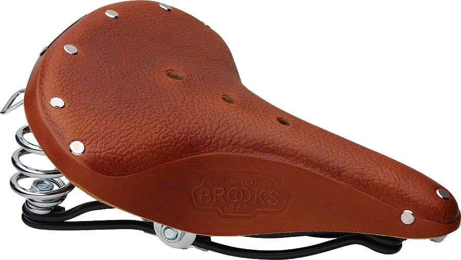 Brooks B66 Men's Saddle Honey with black steel double rails - Walmart.com