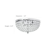 Free Shipping! Elegant Designs Elipse Crystal 2 Pack 13 Inch Chrome Ceiling Flush Mount Light ...