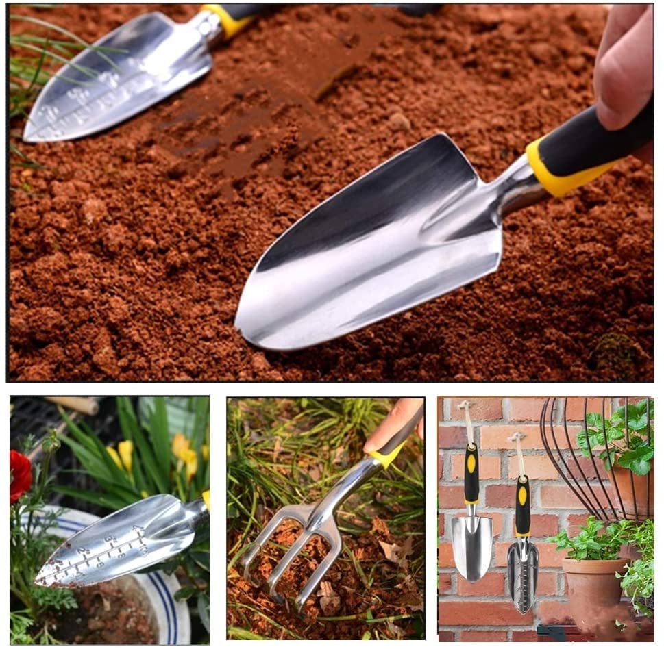 Buy Garden Tool Set - 3 Piece Aluminum Heavy Duty Gardening Hand Tools ...