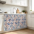 Blue Red Ethnic Cabinet Curtains for Shelves, Vintage Modern Geometric ...