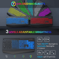 Wagpak Wireless Keyboard, 7-Color Backlit, Rechargeable, 112 Keys ...