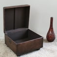 International Caravan Faux Leather Ottoman Trunk With Lid-Color:Saddle ...