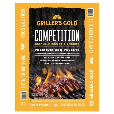 Griller's Gold Hickory Premium BBQ Pellets Smoky Beef Pork Ribs All Natural 20 lb Bag - Walmart.com