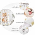 Cartoon Dog Bathroom Shower Curtains with 12 Hooks Polyester Waterproof ...
