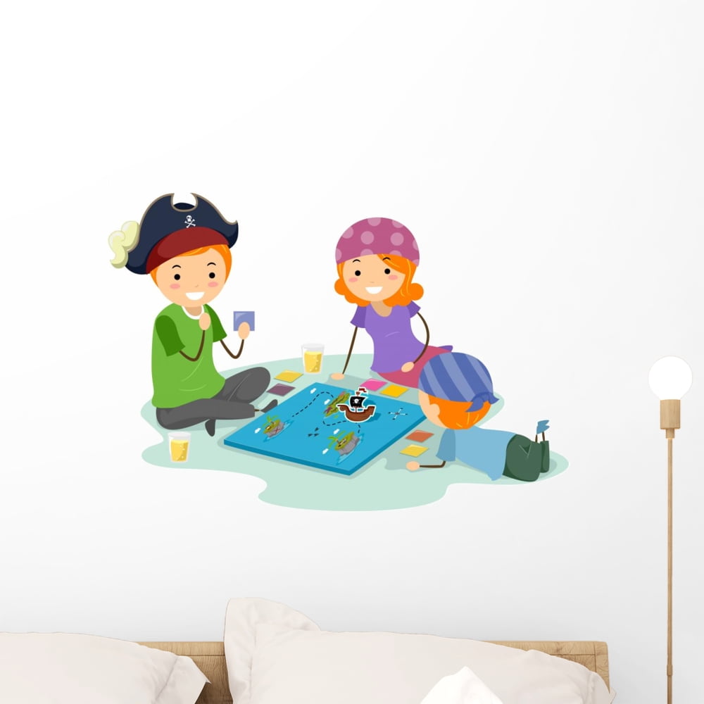 Stickman Family Board Game Wall Decal Wallmonkeys Peel and Stick Decals ...